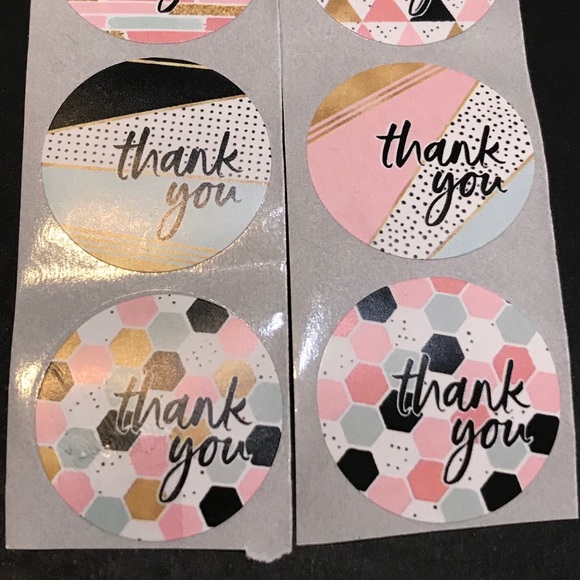 Office | 20 Thank You Stickers Small 1 Round 8 Designs | Poshmark
